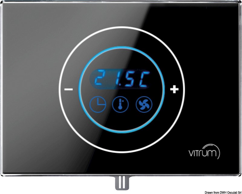 Pannello di comando CLIMA con corona luminosa RGB programmabile via KNX Osculati | Serie ...